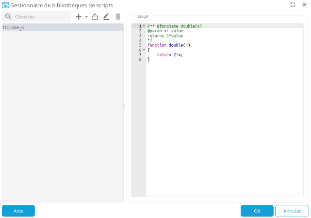 Gestionnaire de bibliothèques de scripts